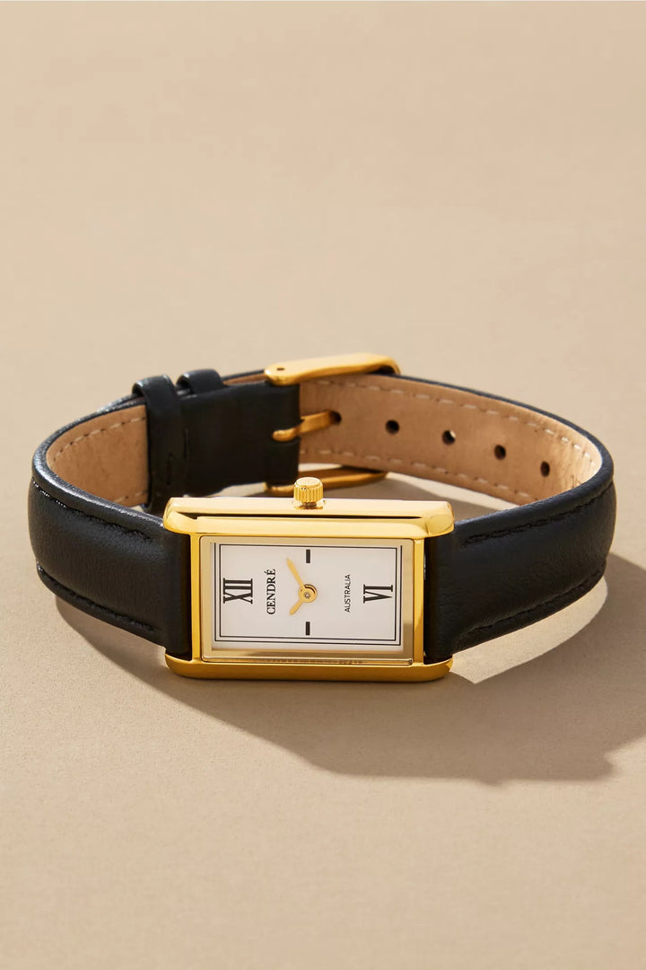 Kelly Watch | White | Black Smooth – CENDRÉ